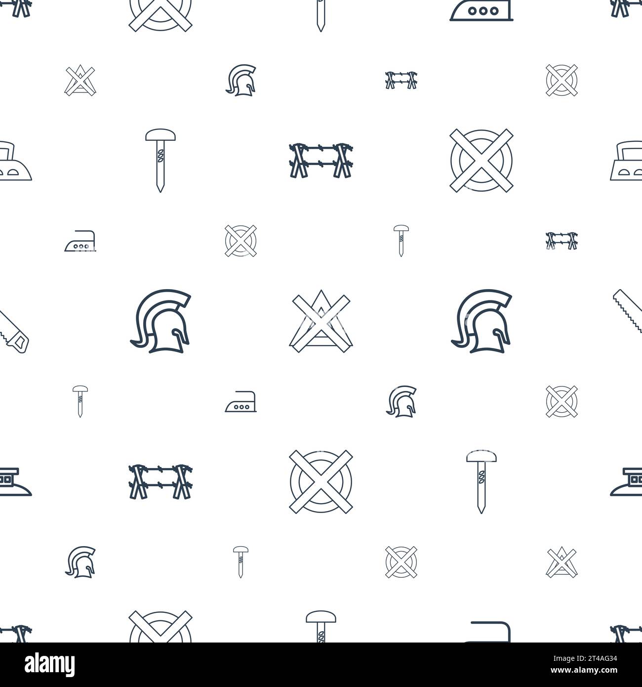 Iron icons pattern seamless white background Vector Image Stock Vector ...