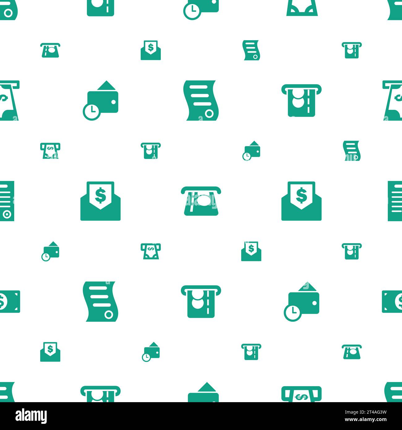 Bill icons pattern seamless white background Vector Image Stock Vector ...
