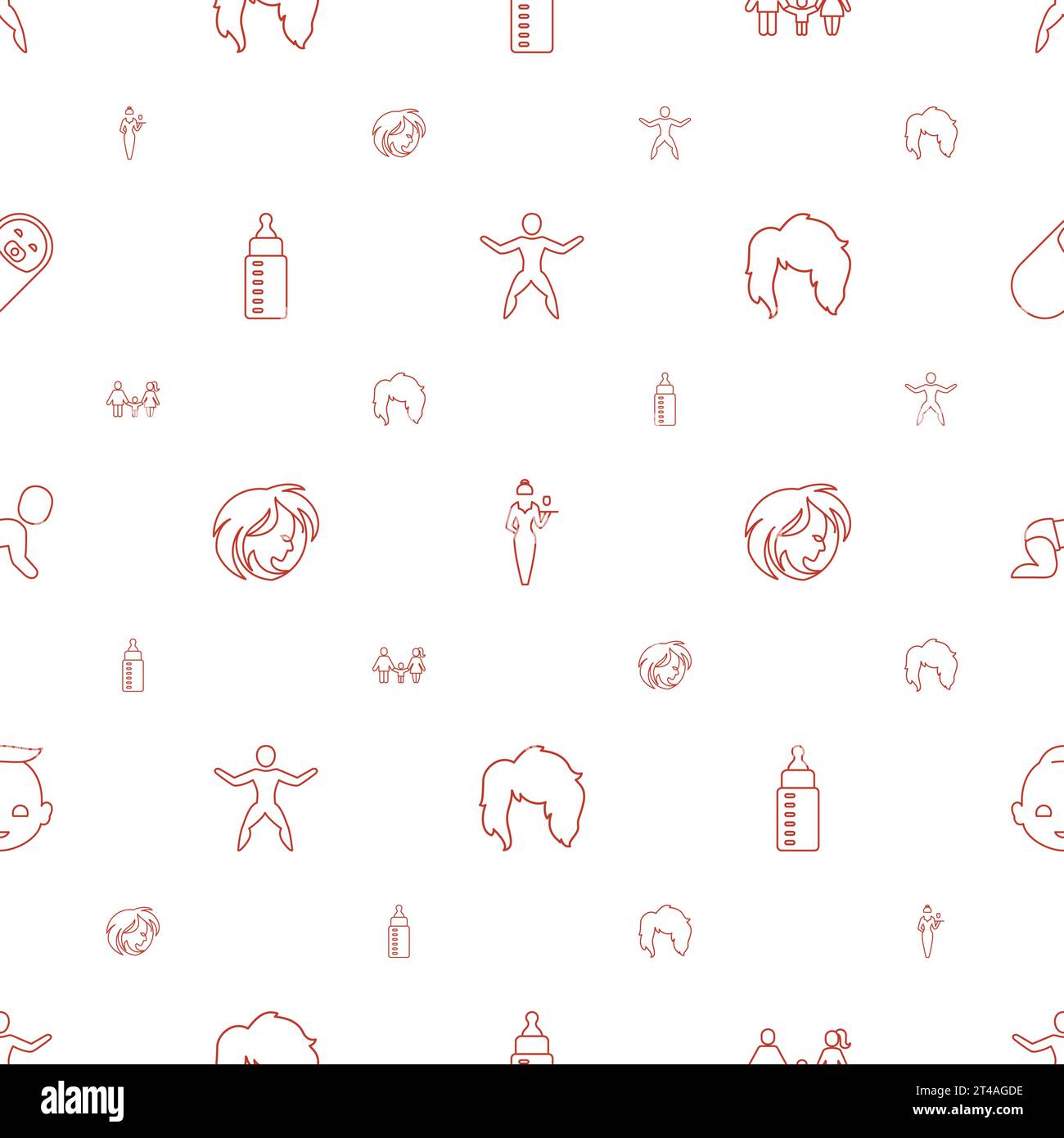 Young icons pattern seamless white background Vector Image Stock Vector ...