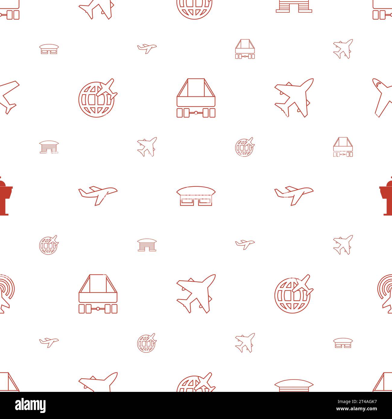 Airplane icons pattern seamless white background Vector Image Stock ...