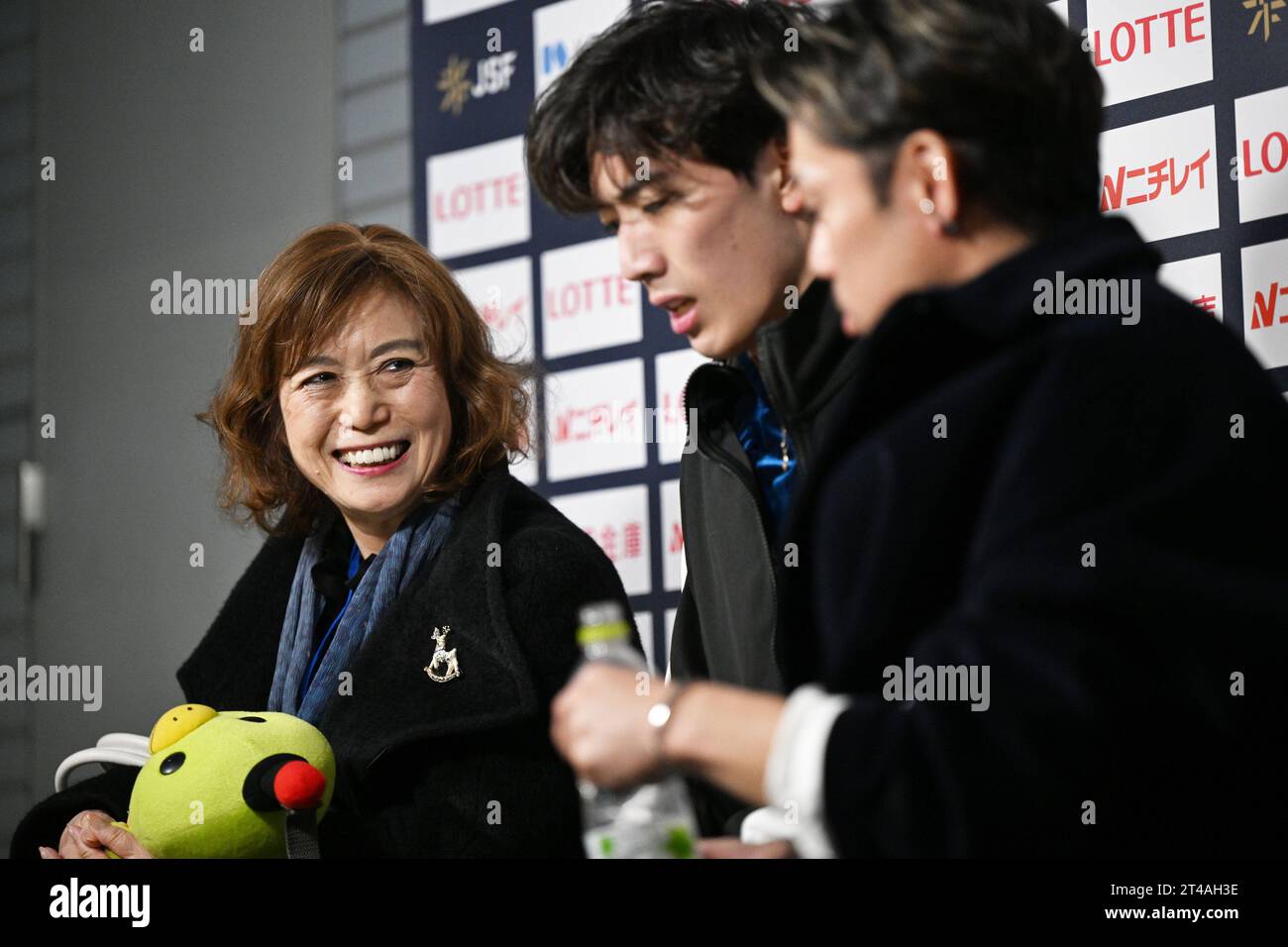 Hiroshin big wave, Hiroshima, Japan. 28th Oct, 2023. (L-R) Utako ...