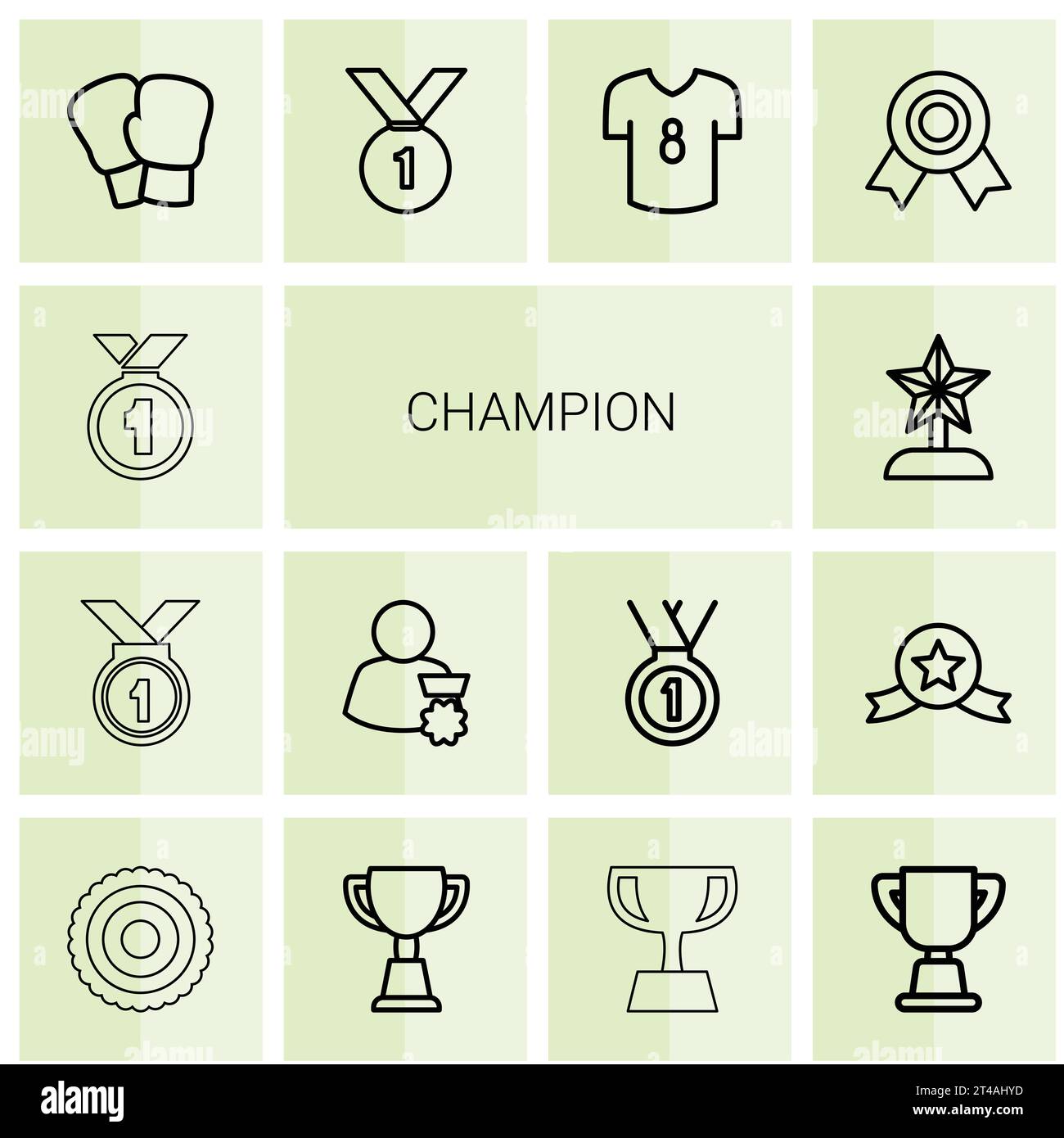 14 champion icons Royalty Free Vector Image Stock Vector Image & Art ...