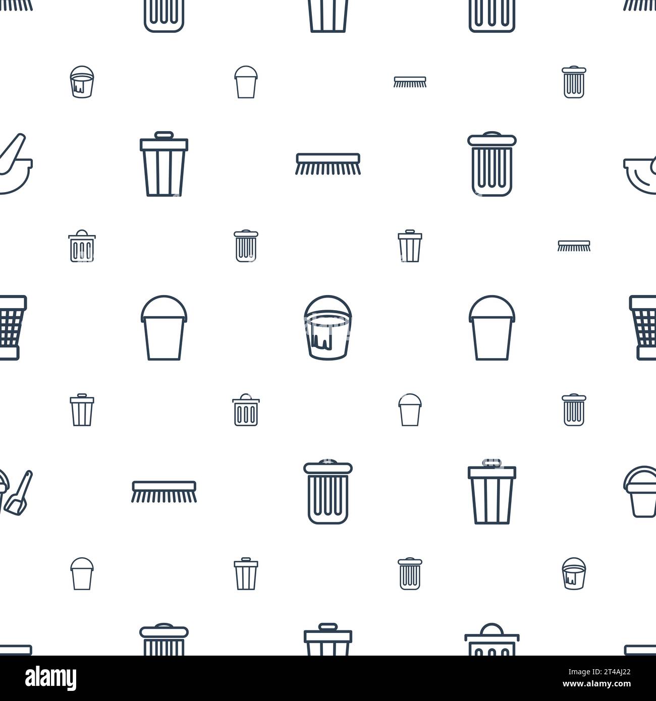 Bucket icons pattern seamless white background Vector Image Stock ...