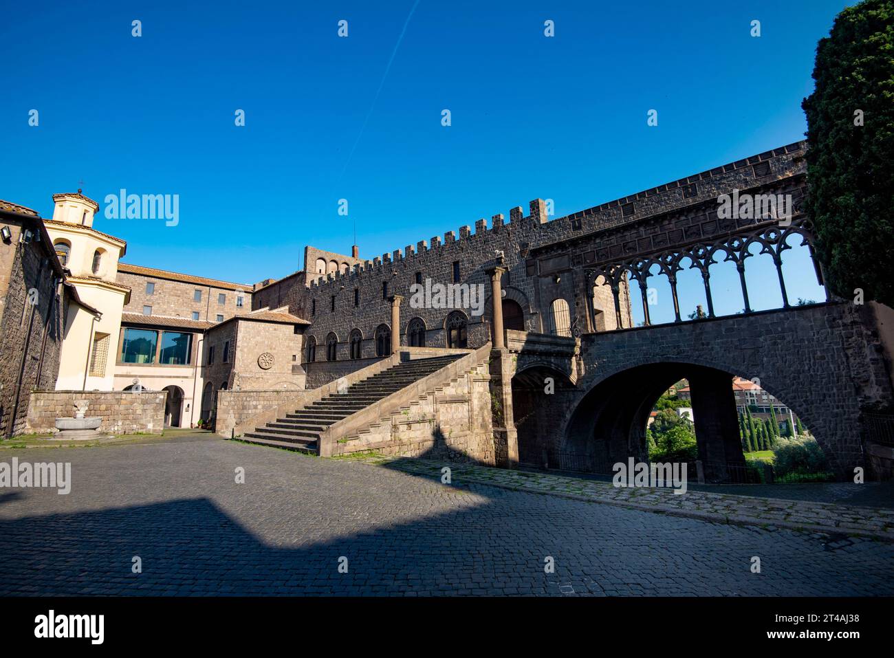 Palace of the Popes in Viterbo - Italy Stock Photo - Alamy