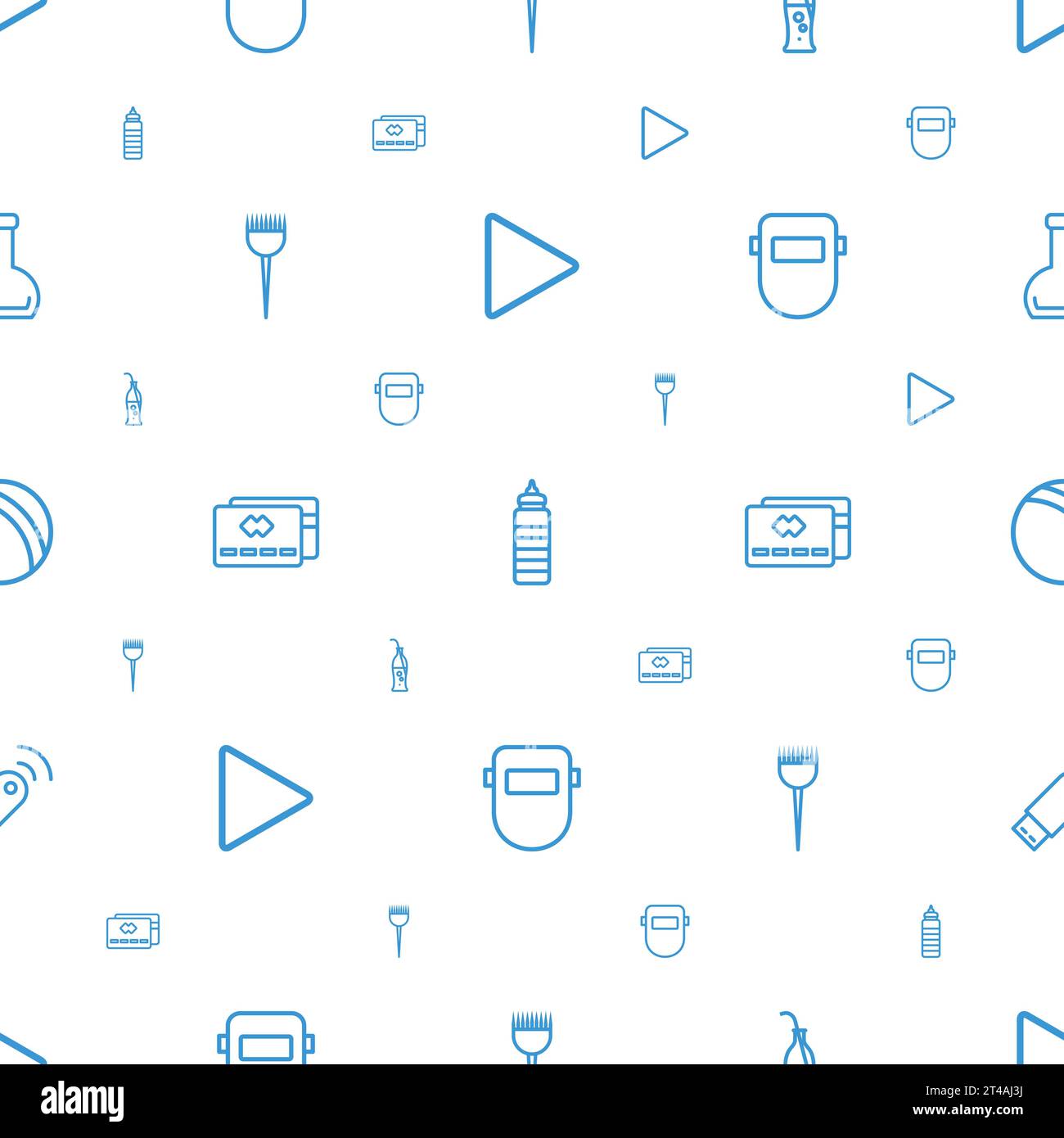 Plastic icons pattern seamless white background Vector Image Stock ...