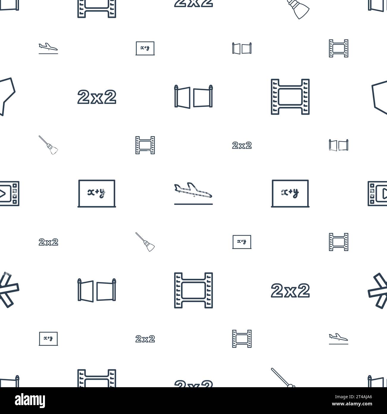 Border icons pattern seamless white background Vector Image Stock ...