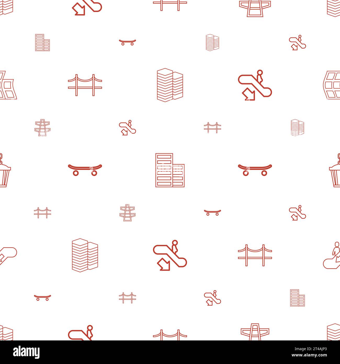 Urban icons pattern seamless white background Vector Image Stock Vector ...