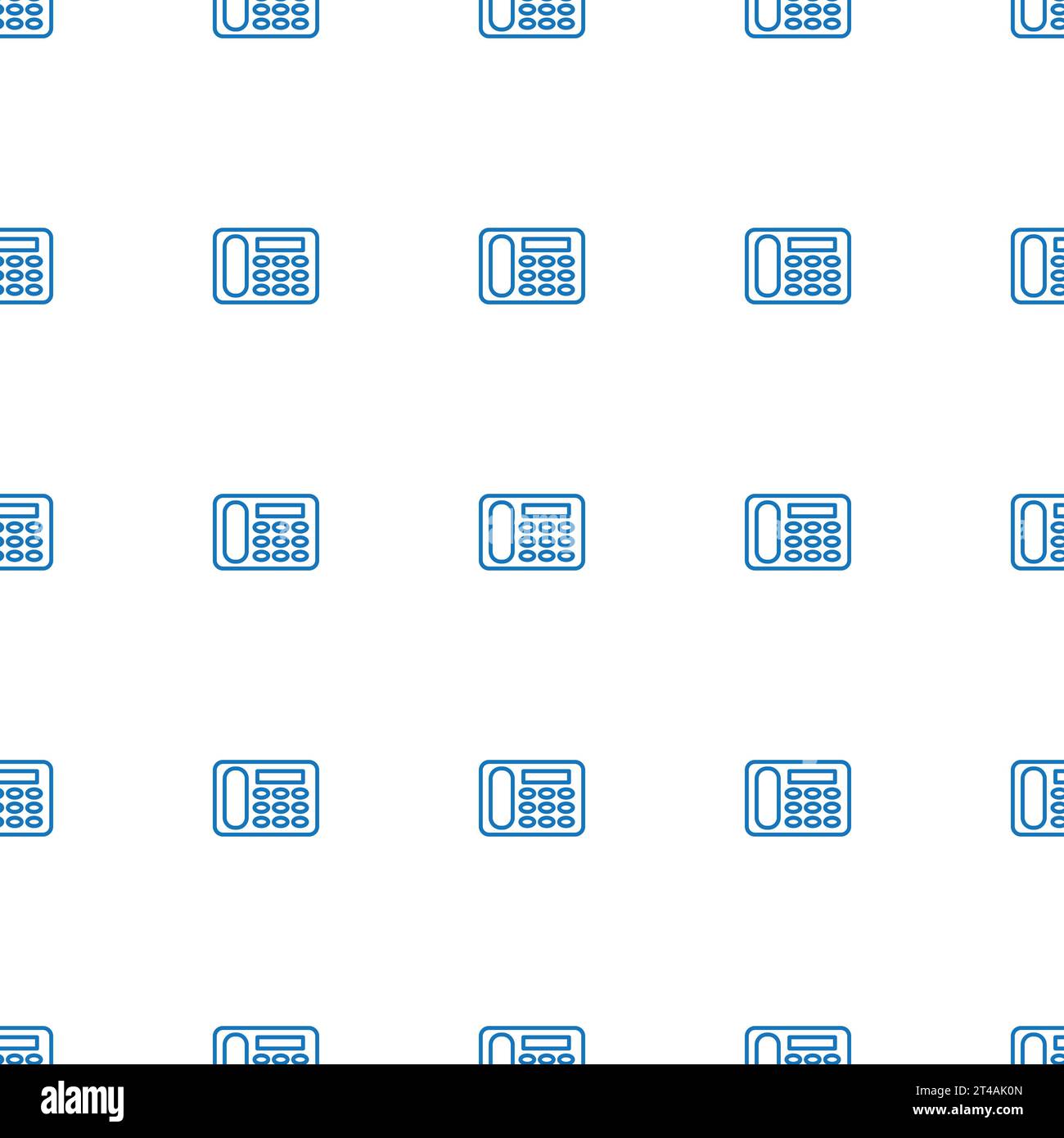 Desk phone icon pattern seamless white background Vector Image Stock ...