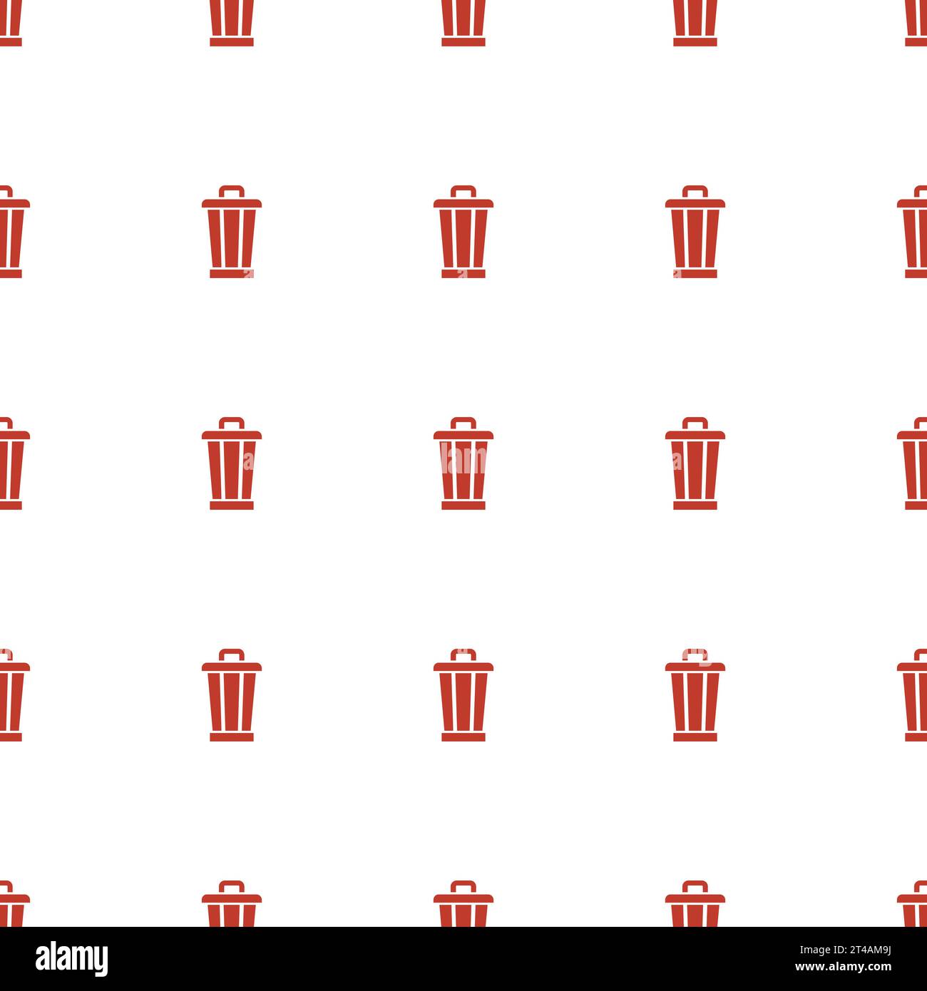 Trash bin icon pattern seamless white background Vector Image Stock ...