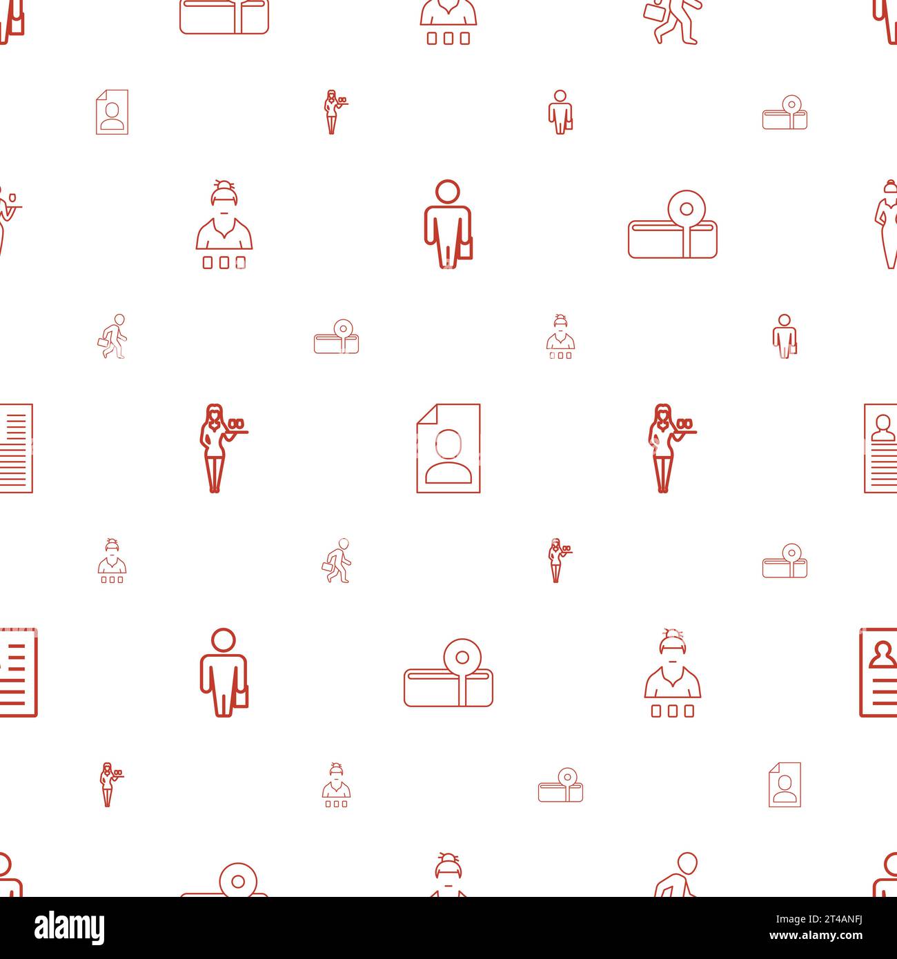 Occupation icons pattern seamless white background Stock Vector Image ...