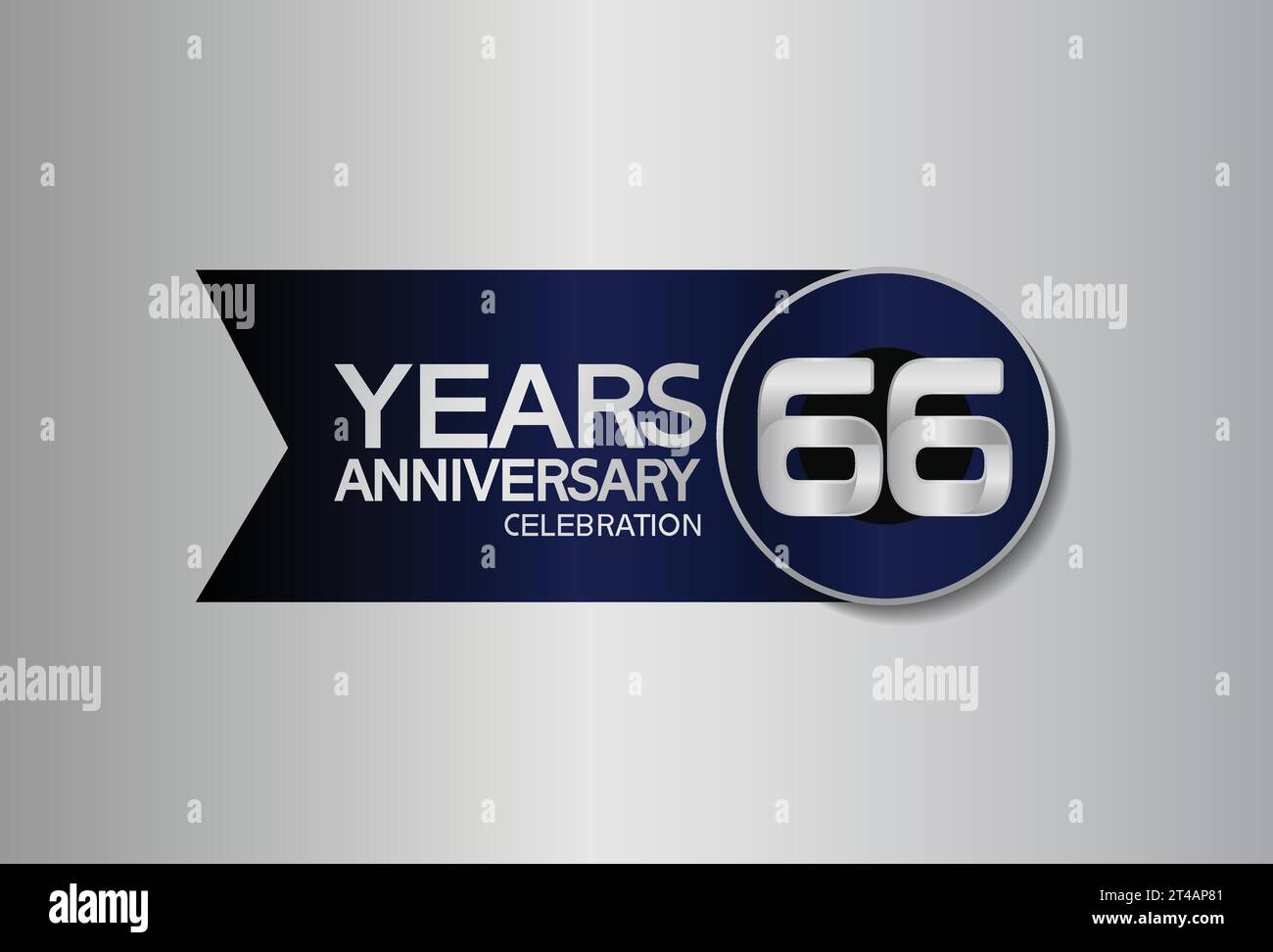 66 years anniversary logo style with circle Vector Image Stock Vector ...