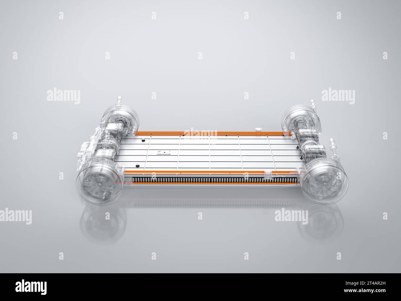 3d rendering electric car battery with pack of battery cells module on ...