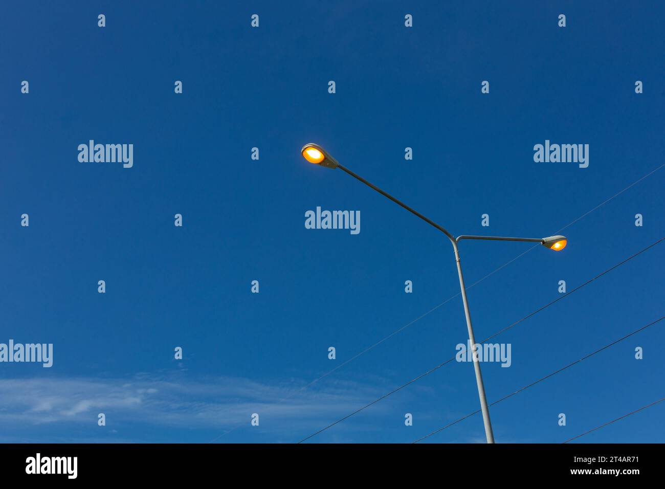 The street light pole malfunctioned, activated when the sky was clear ...