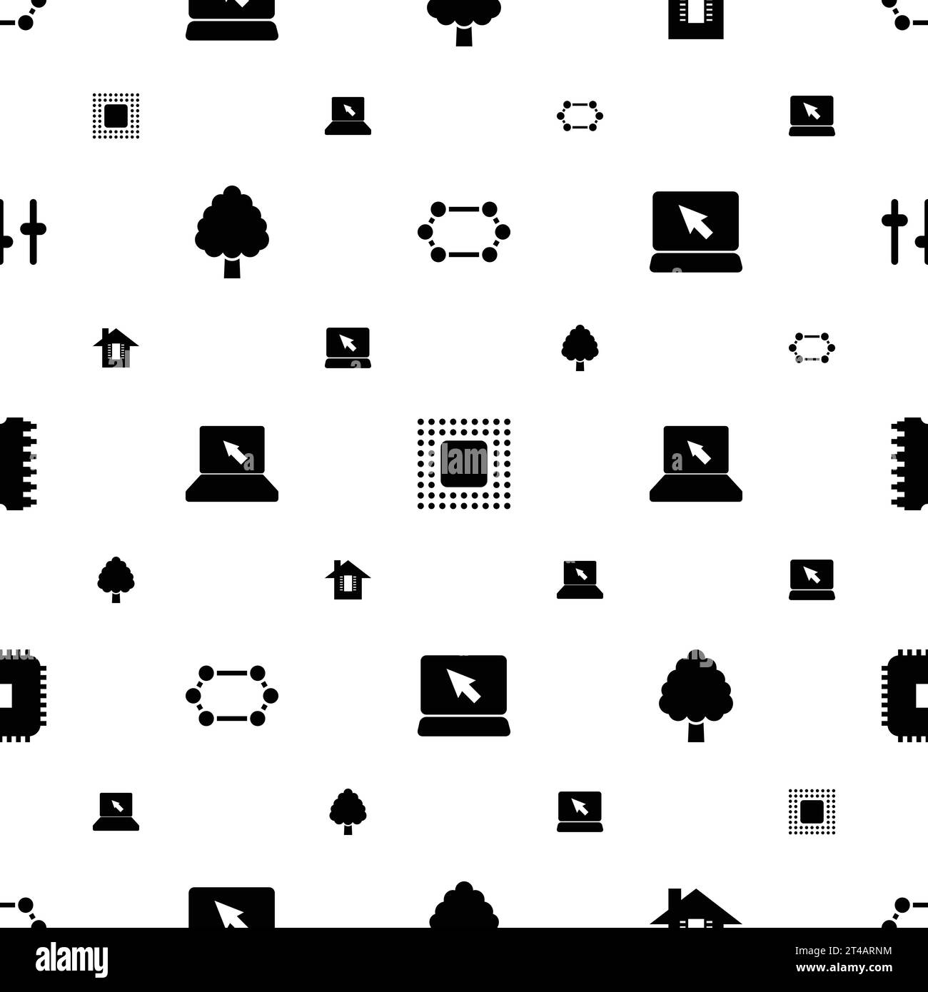 Tech icons pattern seamless white background Vector Image Stock Vector ...