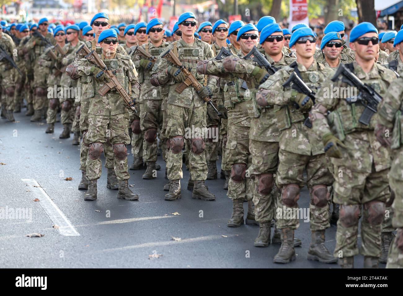 Ankara, Turkey. 29th Oct, 2023. Commando units of the Turkish armed ...