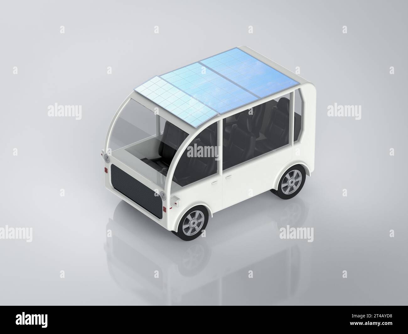 3d rendering white ev car or electric vehicle with source of energy ...