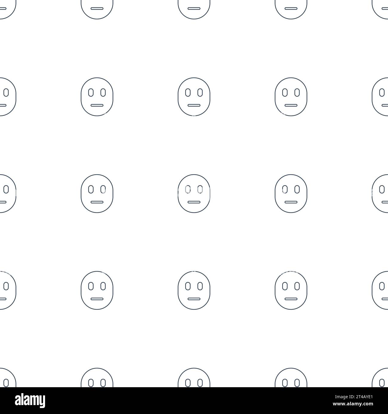 Sad emot icon pattern seamless white background Vector Image Stock ...