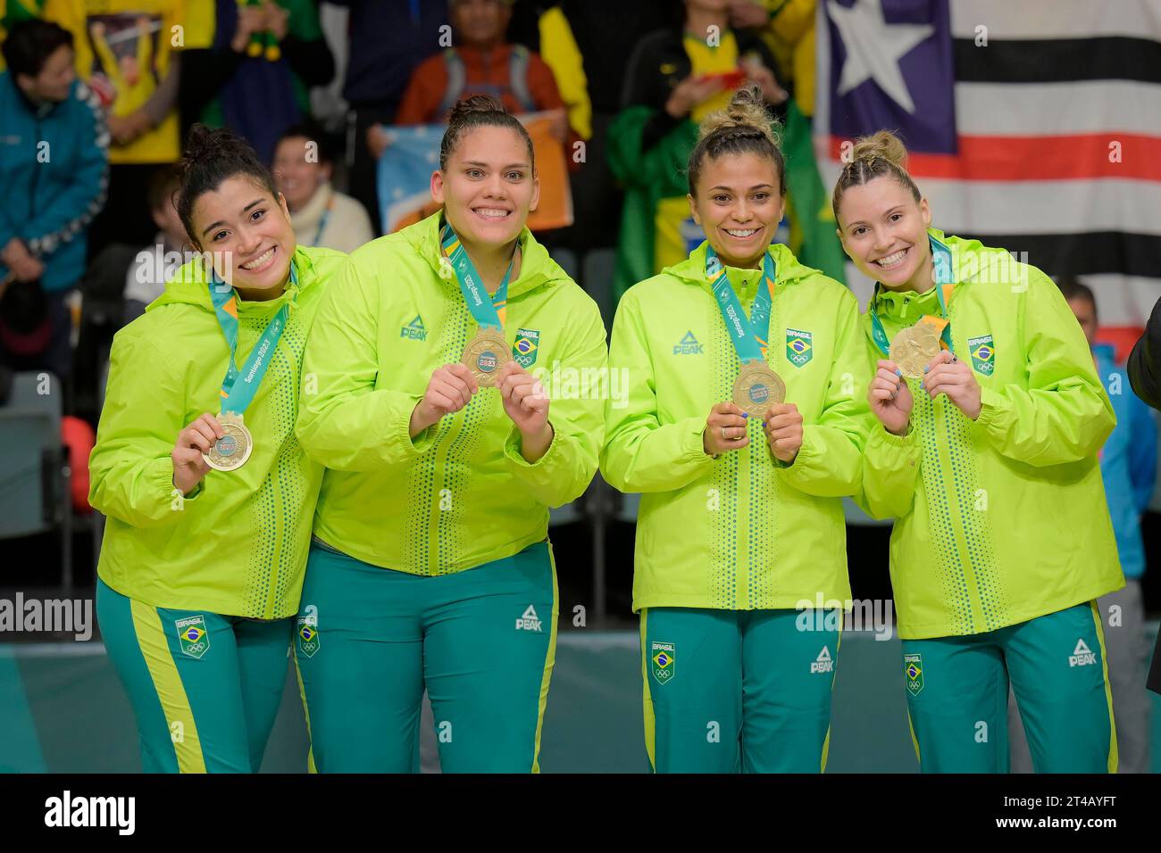 Santiago, Chile. 30th Oct, 2023. Brazil is a Gold Medalist in the ...