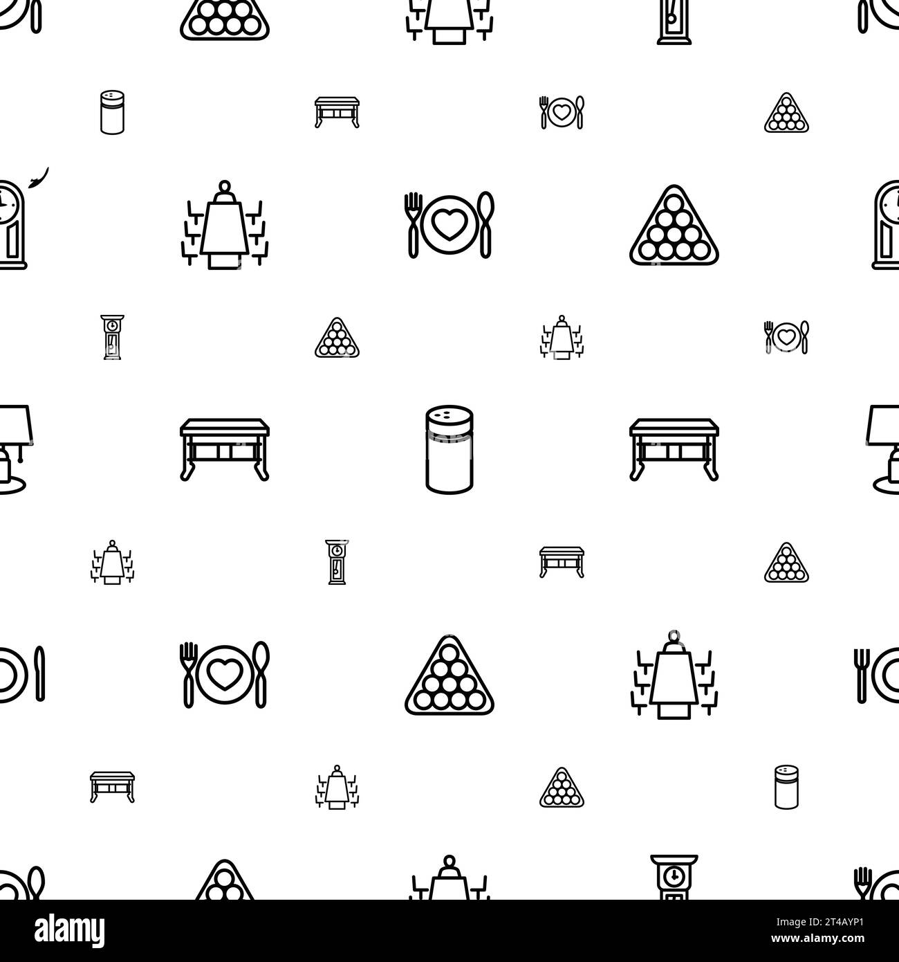 Table icons pattern seamless white background Vector Image Stock Vector ...