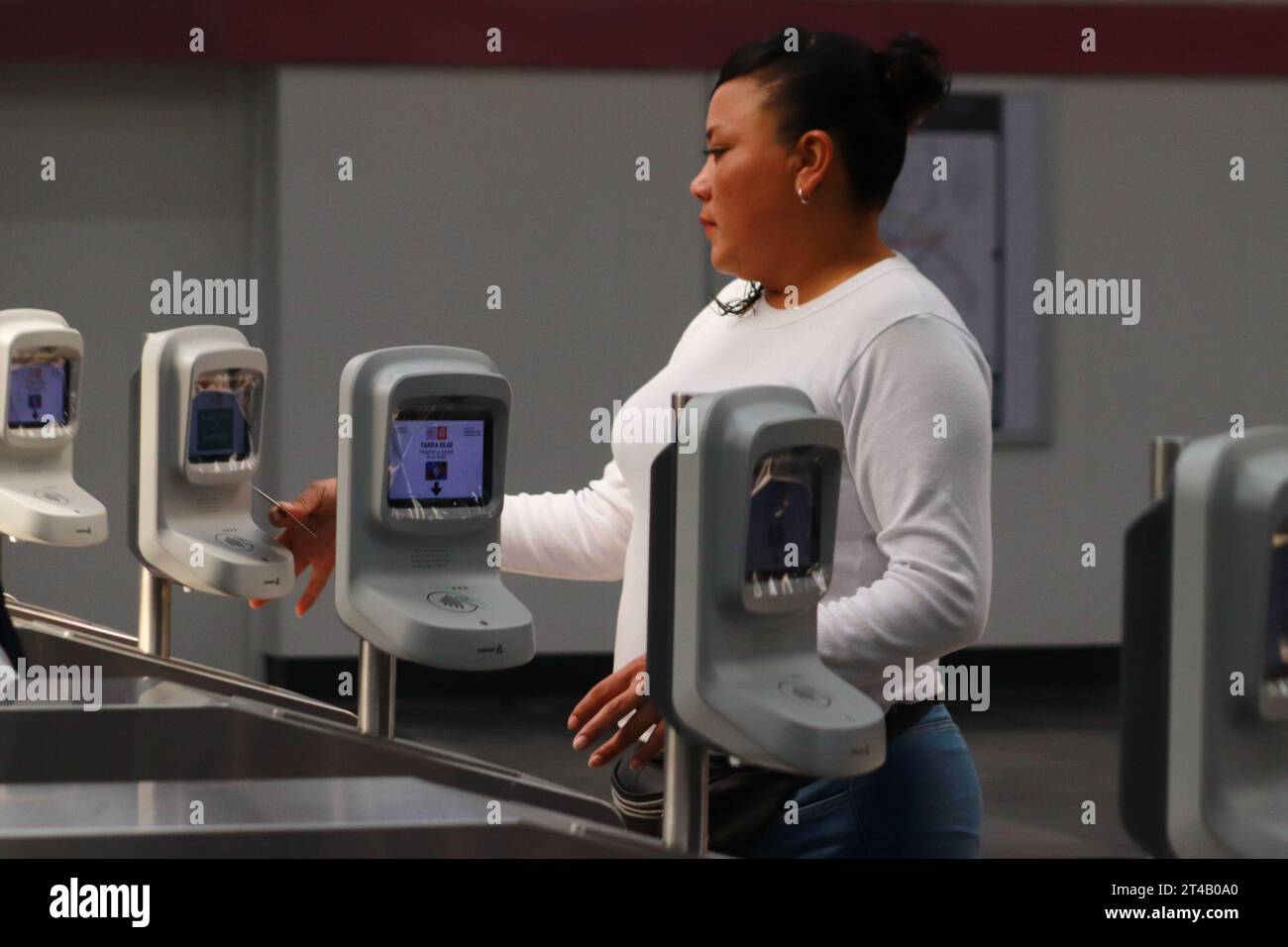 October 29, 2023 in Mexico City, Mexico: A passenger approaches their ...