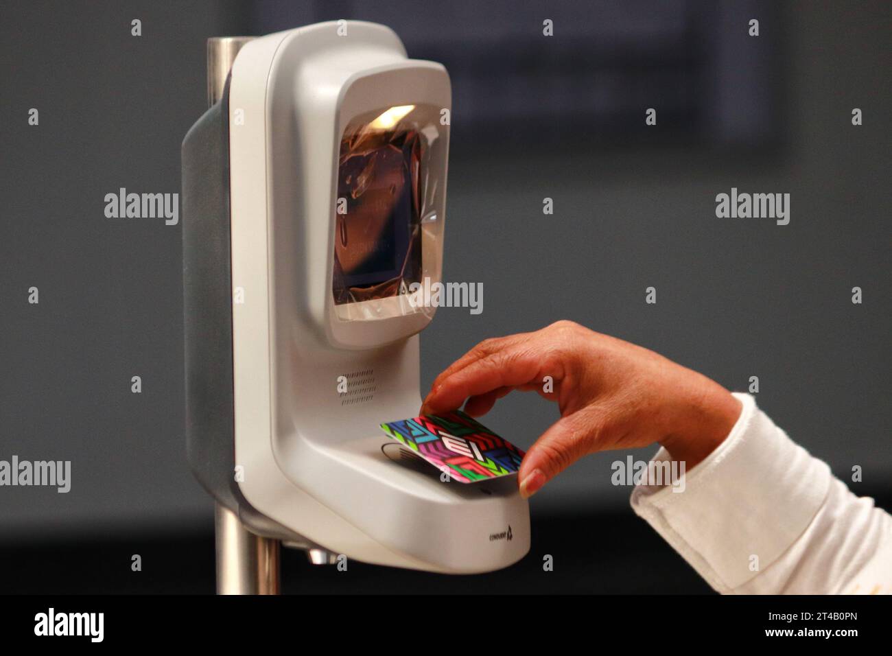 October 29, 2023 in Mexico City, Mexico: A passenger approaches their ...