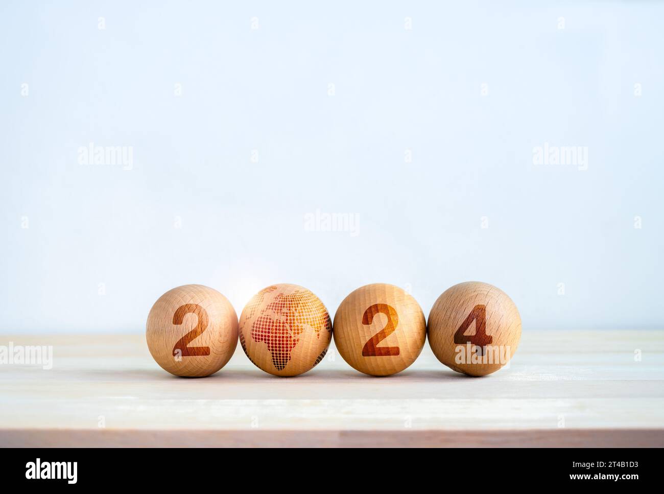 Happy new year 2024 with the world care. Green environmental ...