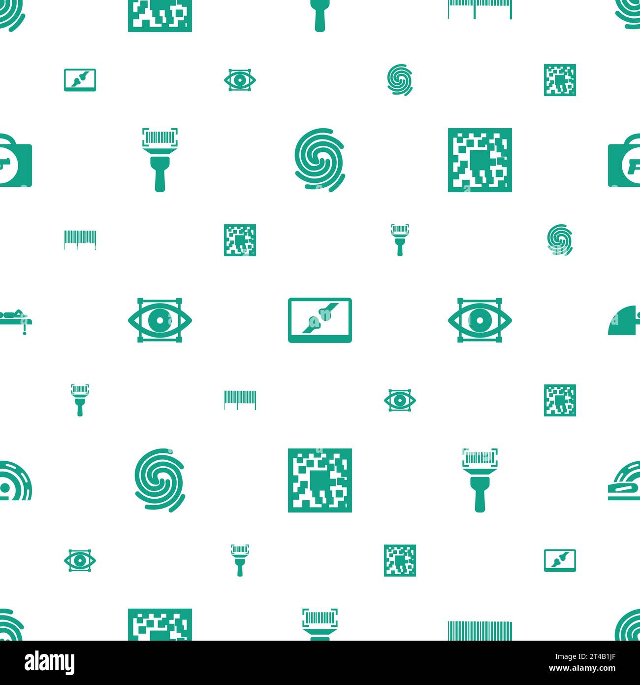Scan icons pattern seamless white background Vector Image Stock Vector ...