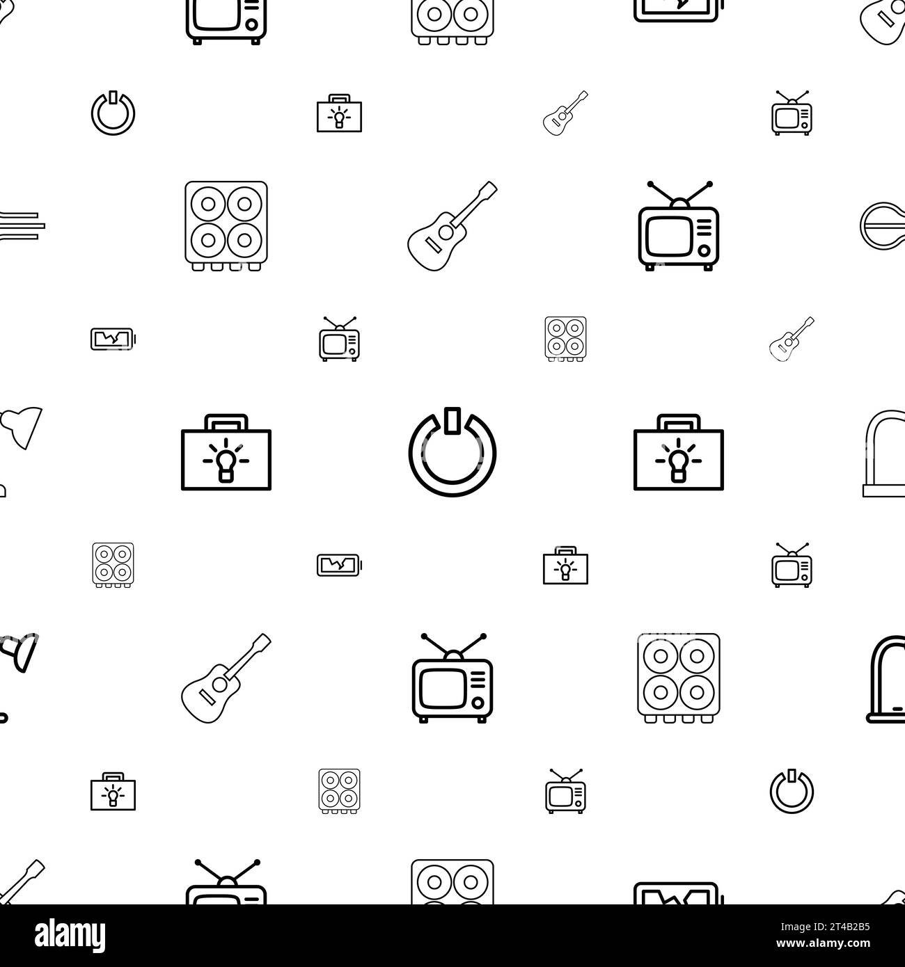 Electric icons pattern seamless white background Vector Image Stock ...