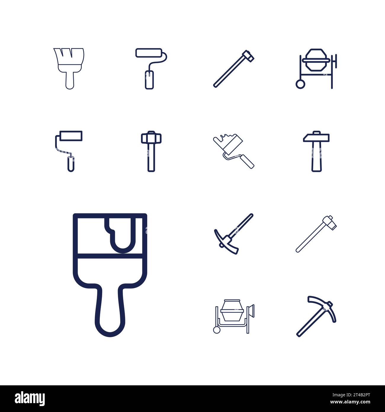 13 renovation icons Royalty Free Vector Image Stock Vector Image & Art ...