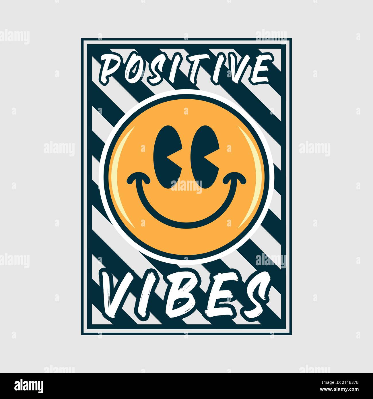 Smile face emoji with positive vibes phrase. Positive quotes ...