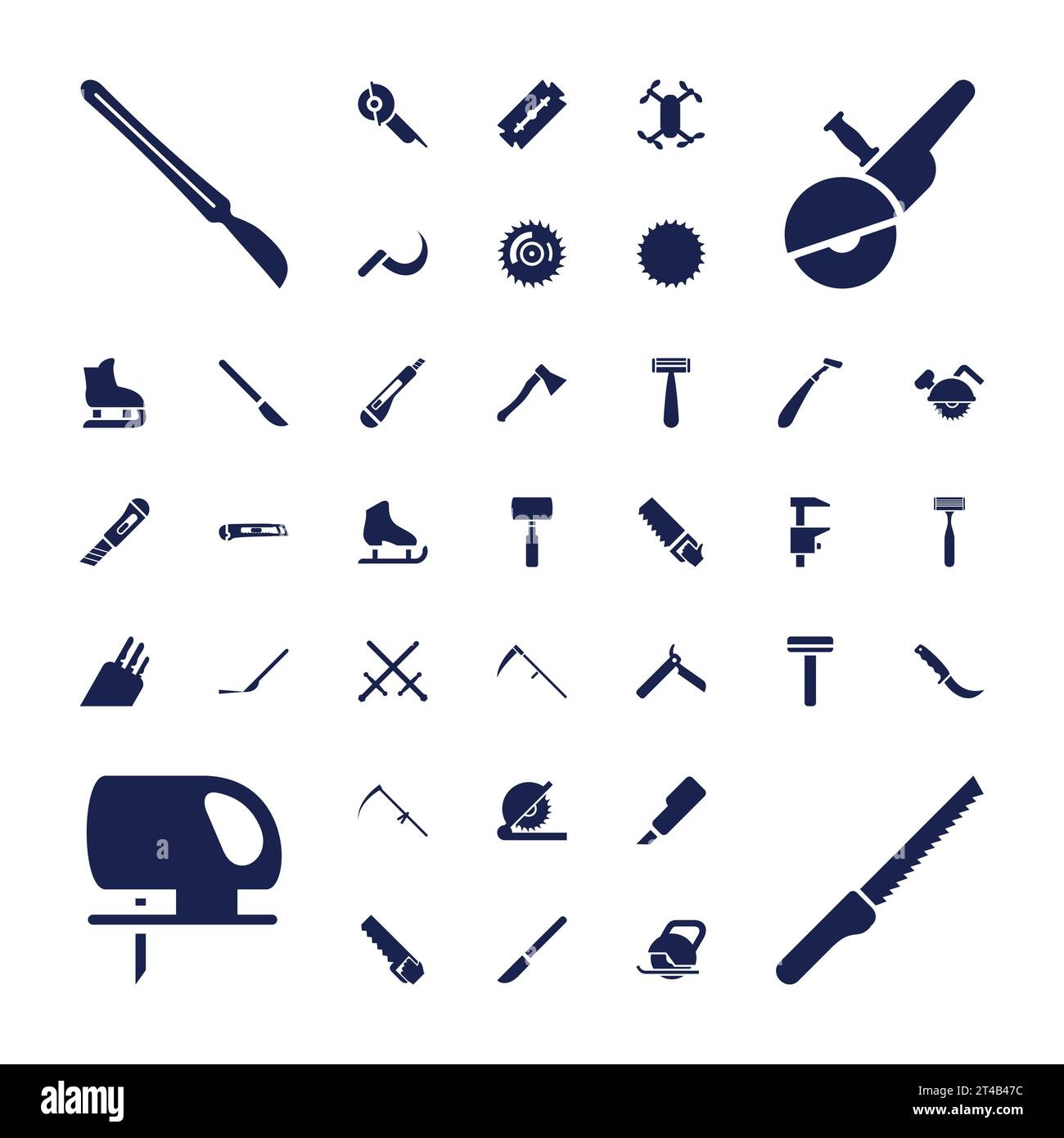 37 blade icons Royalty Free Vector Image Stock Vector Image & Art - Alamy