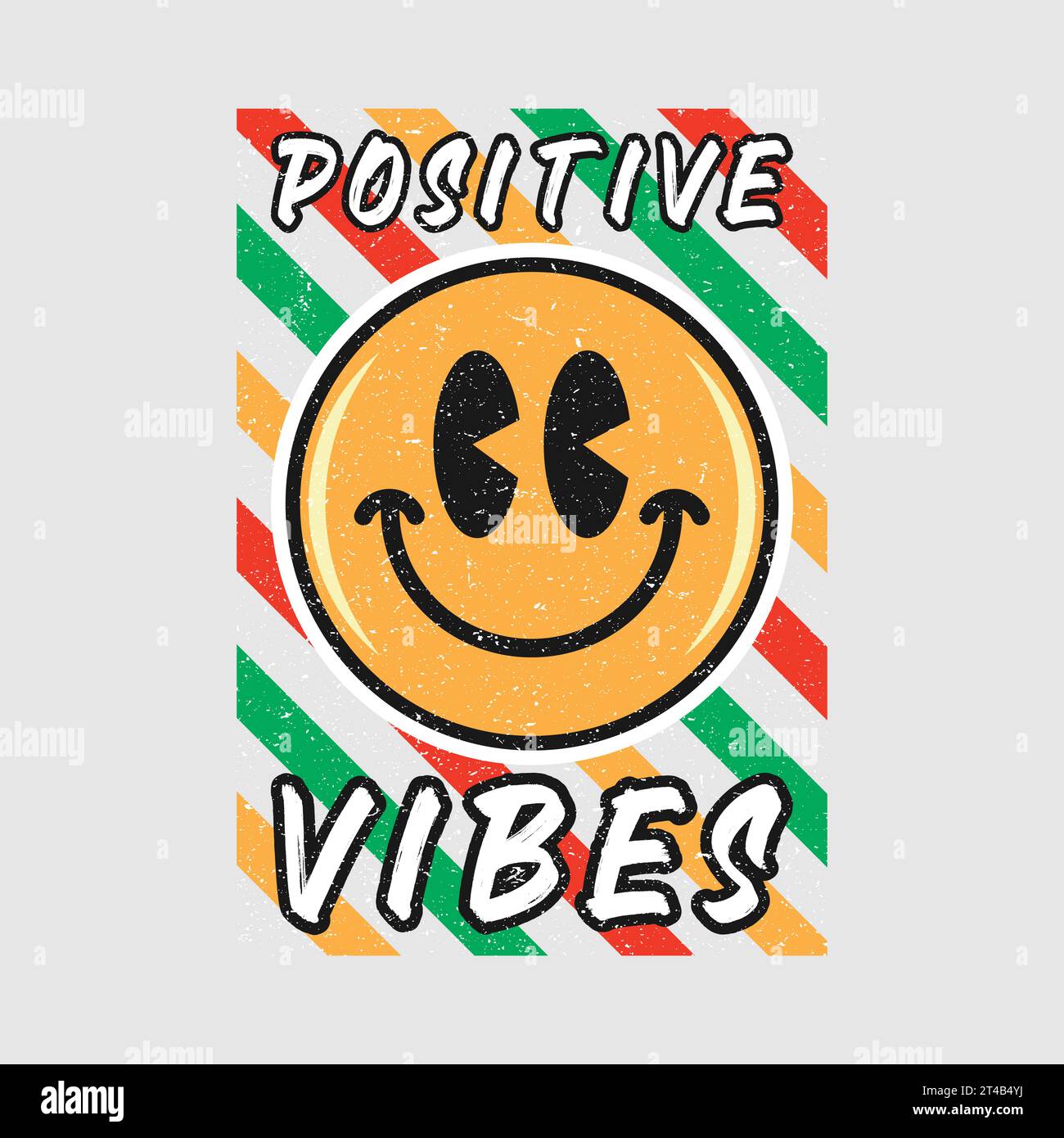 Smile face emoji with positive vibes phrase. Positive quotes ...