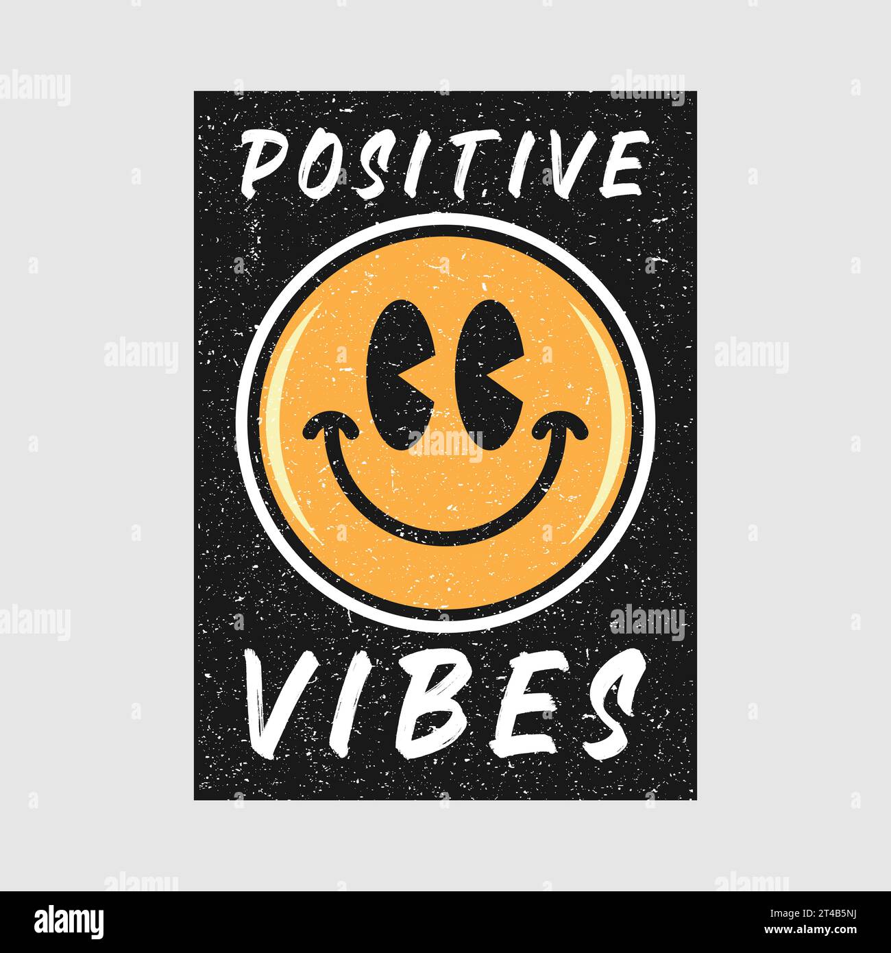 Smile face emoji with positive vibes phrase. Positive quotes ...