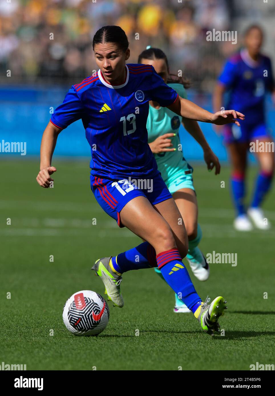 Burswood, Australia. 29th Oct, 2023. Hayley Emma Raso (L) of Australia ...