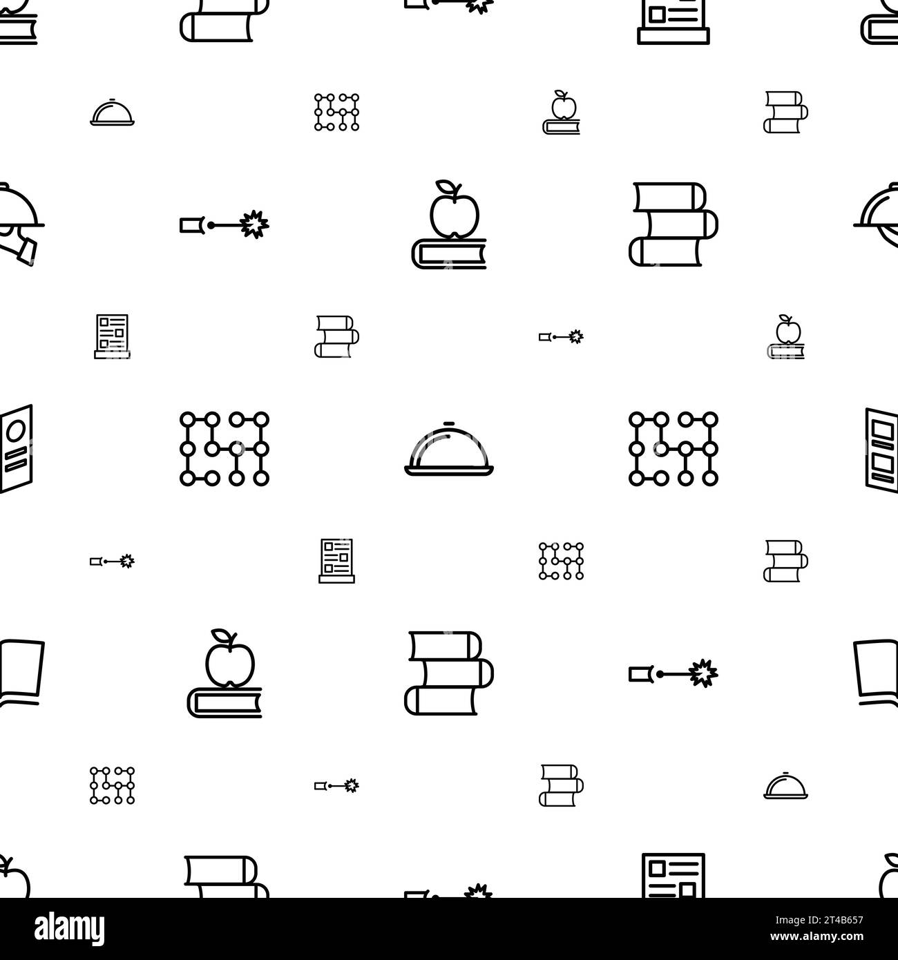 Cover Icons Pattern Seamless White Background Vector Image Stock Vector