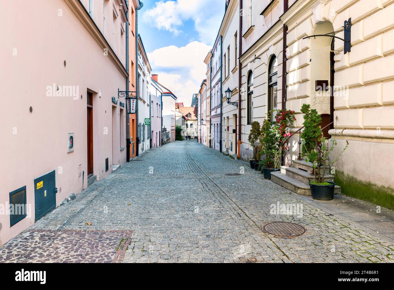 A fragment of the market square in the Old Town, where you can see ...