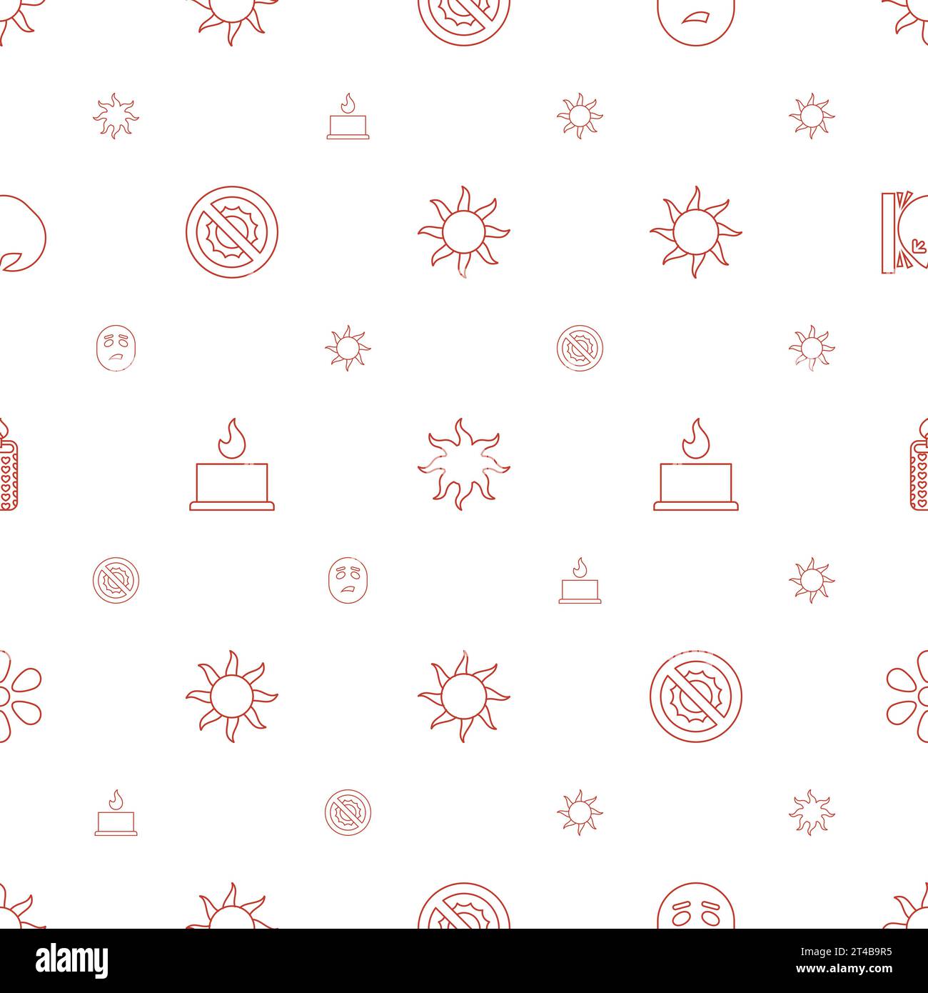 Heat icons pattern seamless white background Vector Image Stock Vector ...