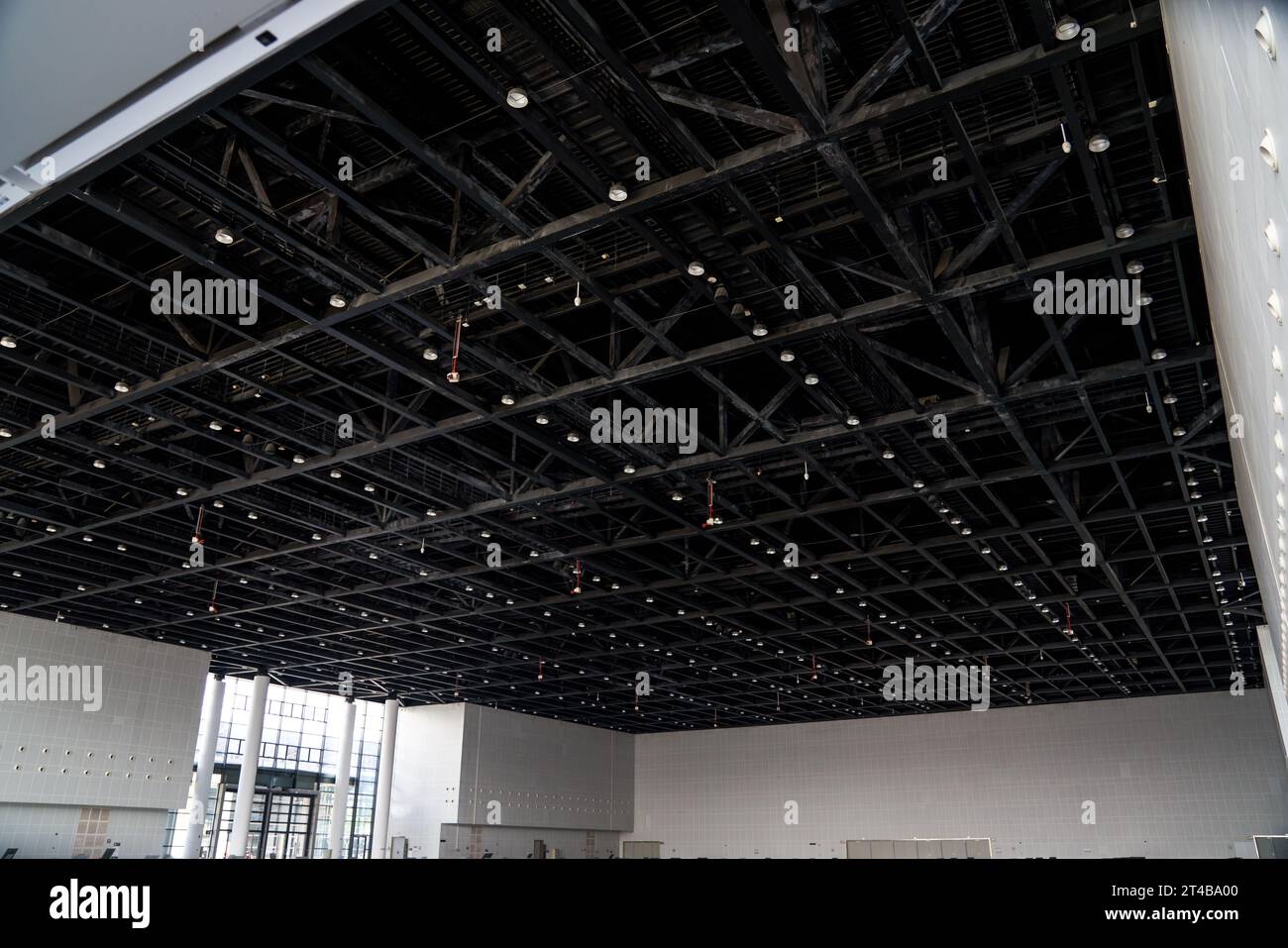 Interior view of the large exhibition hall at Nanning Convention and ...
