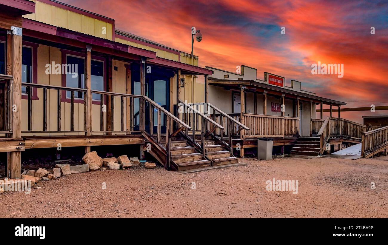 Old West tents and baths on the Hualapai Indian Reservation at the west ...