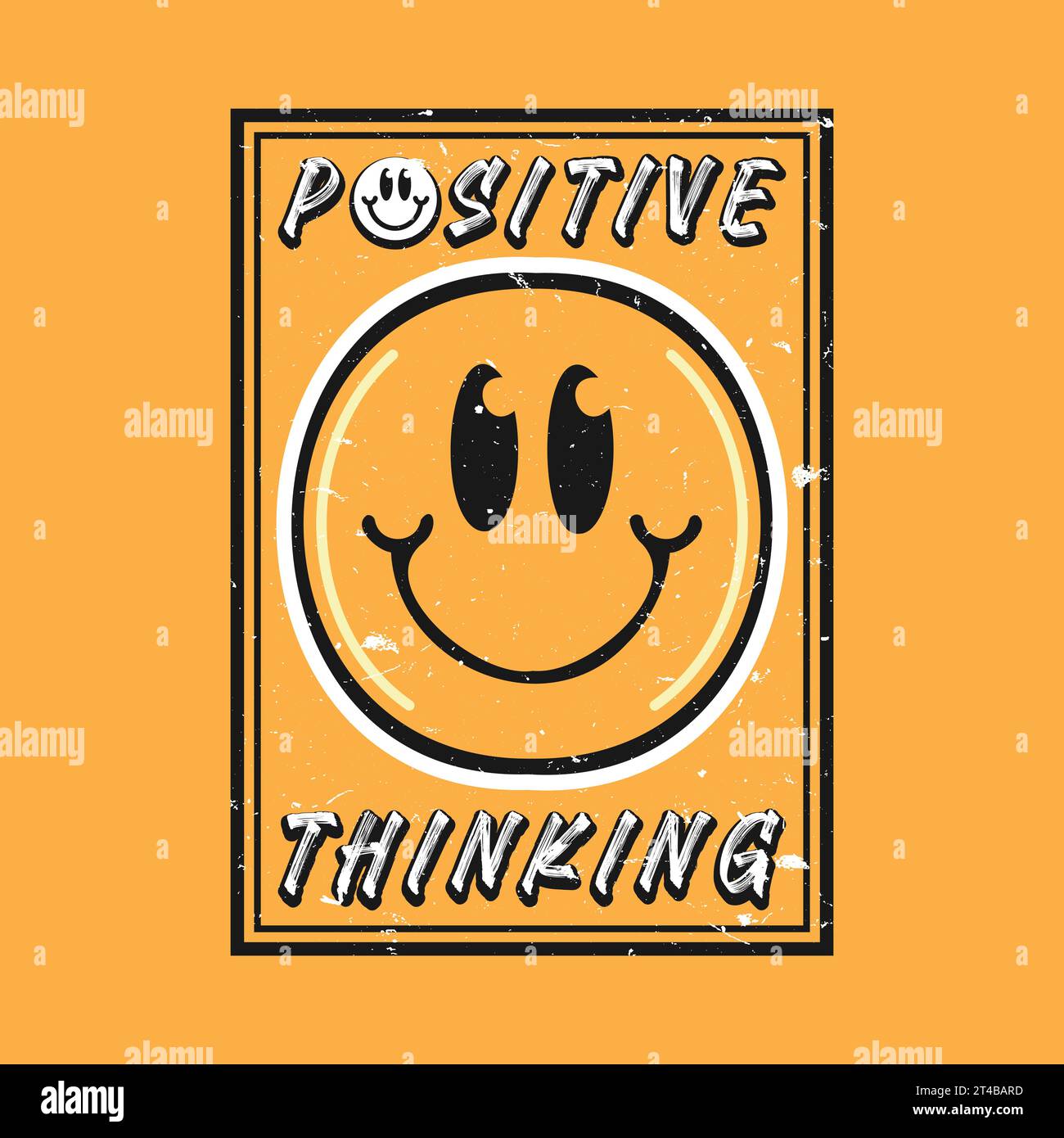Smile face emoji with positive thinking phrase. Positive quotes ...