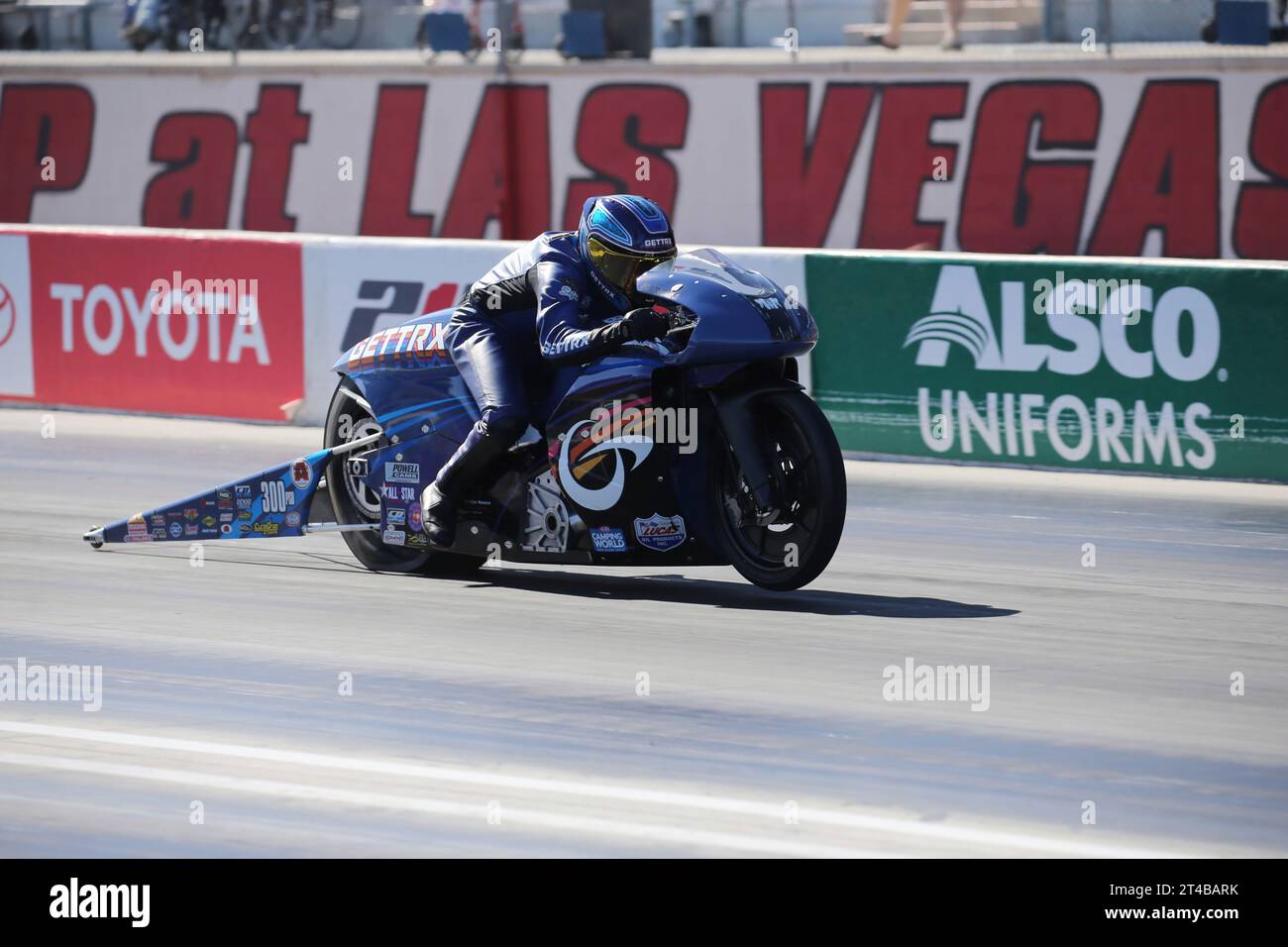 LAS VEGAS, NV - OCTOBER 29: Hector Arana Jr (300 PSM) Buell NHRA Pro ...
