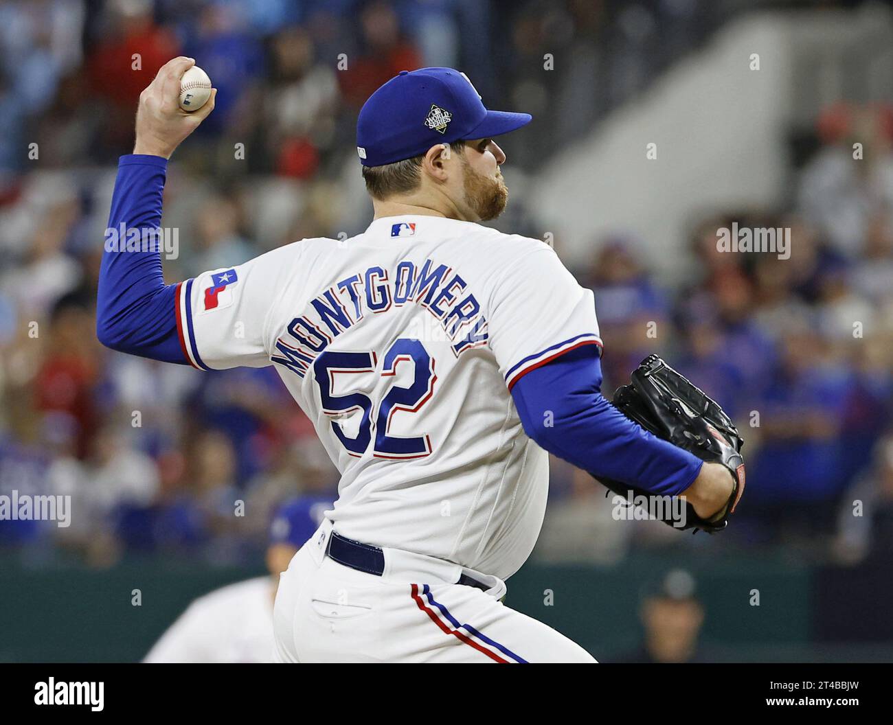 Texas Rangers starting pitcher Jordan Montgomery takes the mound ...