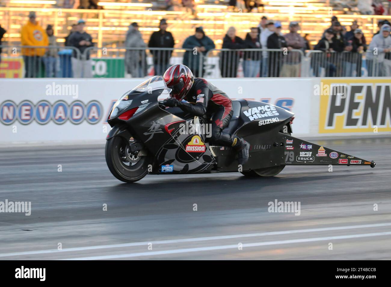 LAS VEGAS, NV - OCTOBER 29: Gaige Herrera (79 PSM) NHRA Pro Stock ...