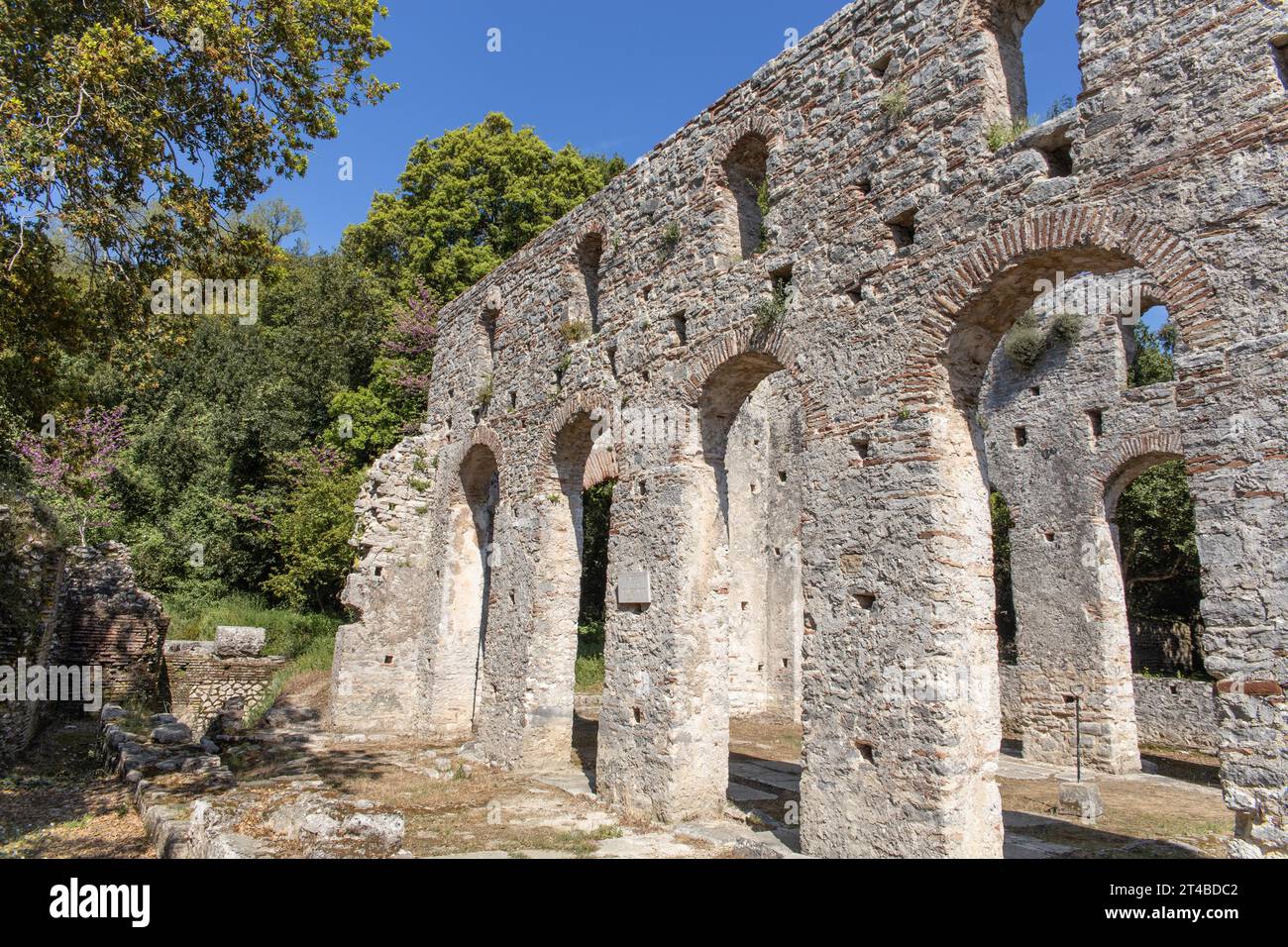 Basilica, Roman ruined city of Butrint, Albania Stock Photo - Alamy