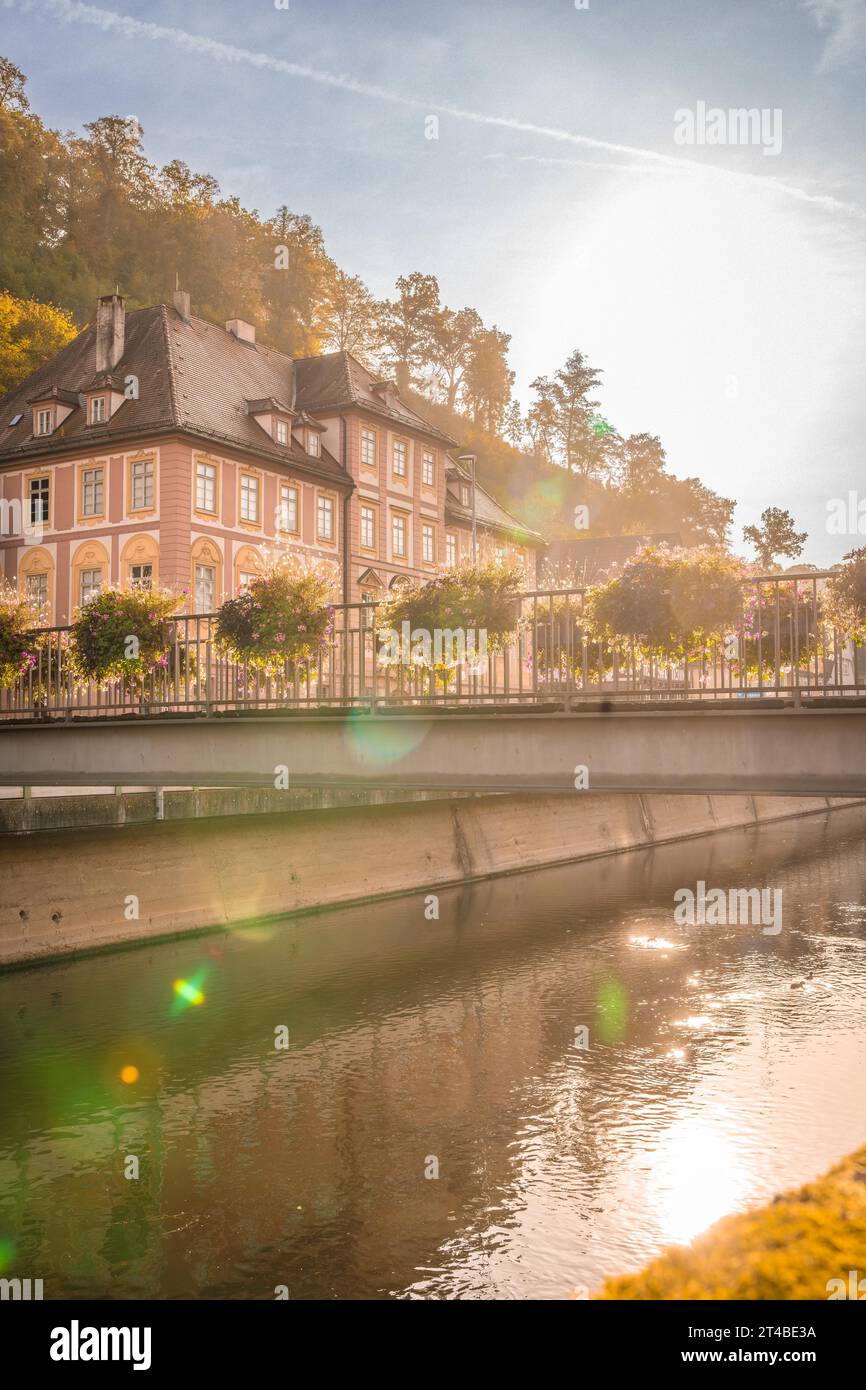 Historical building in half-timbered town, Palais Vischer, Black Forest ...