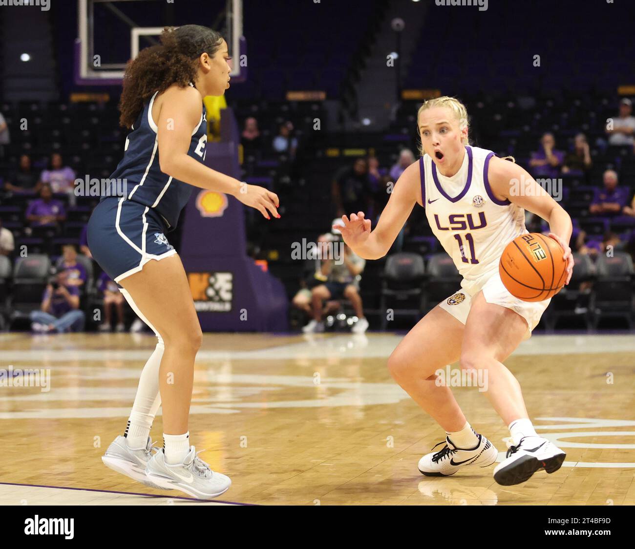 Baton Rouge, USA. 26th Oct, 2023. LSU Lady Tigers guard Hailey Van Lith ...