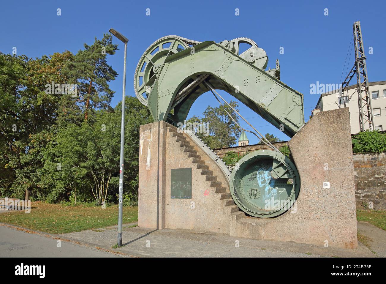 First roller weir in the world by MAN, bank of the river Main ...