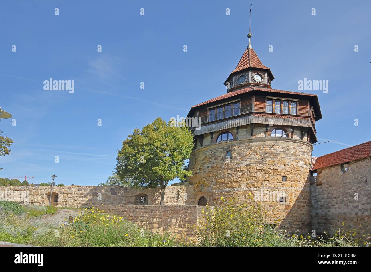 Inner courtyard with Thick Tower, landmark, medieval, city wall, city ...