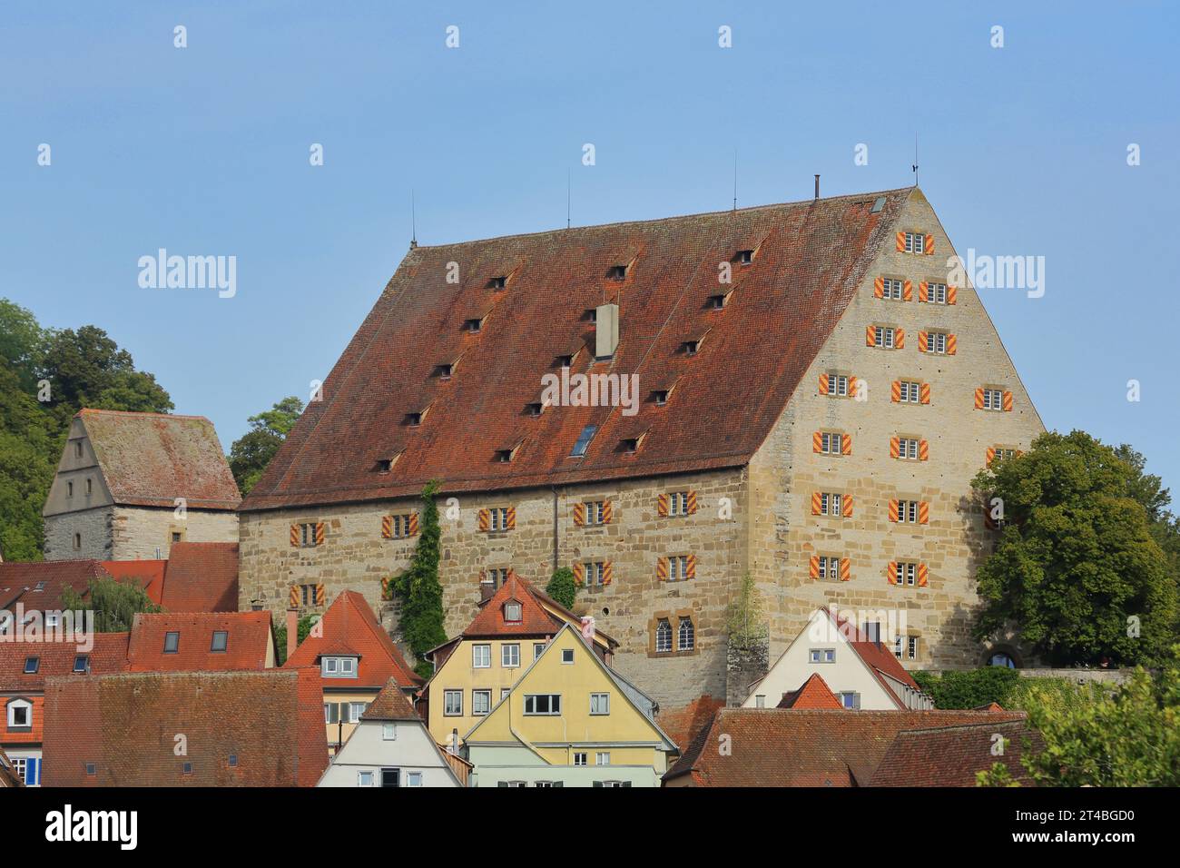 View of large historic new building, Old Armoury and Tower Langenfelder ...