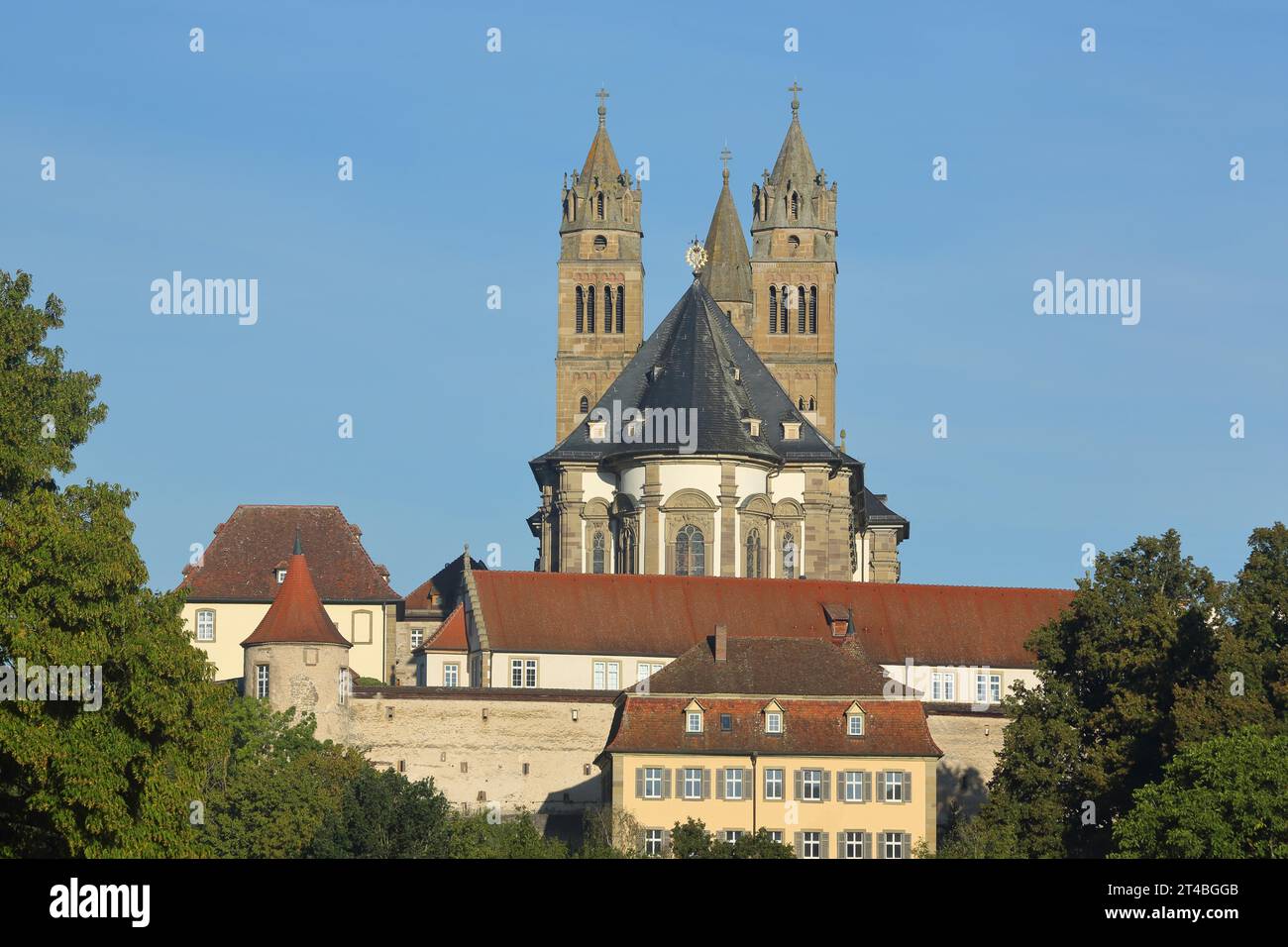 Romanesque monastery complex with monastery church Michael's Church ...